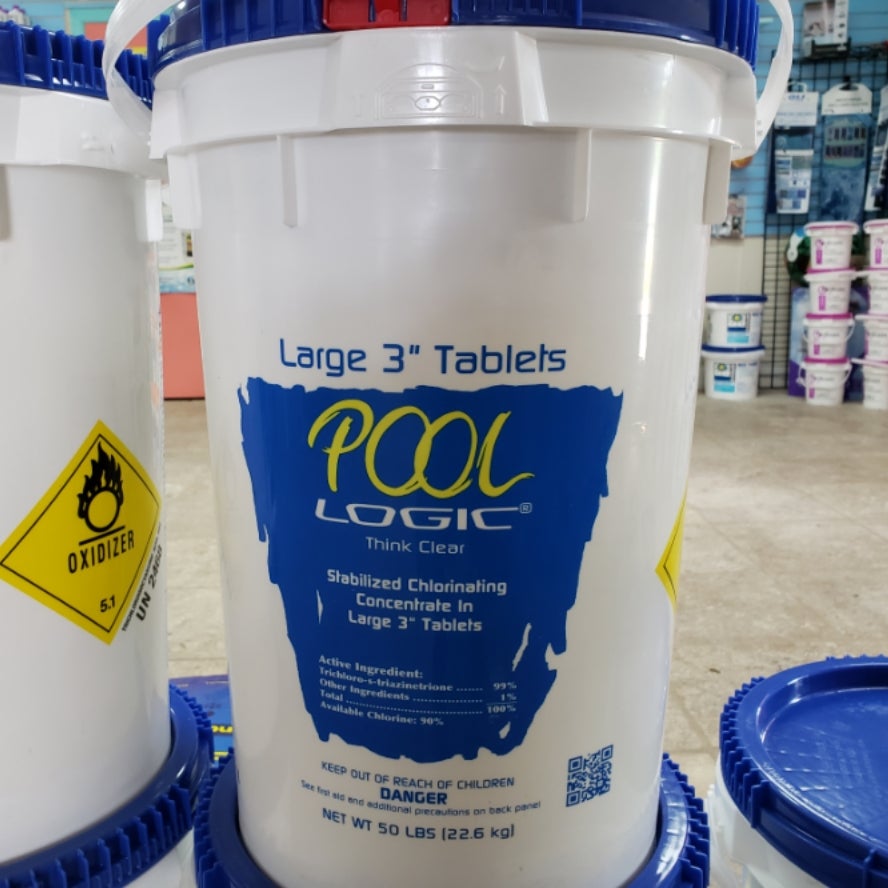 50# Pool Logic 3" Tabs | Prestige Pools, Inc.